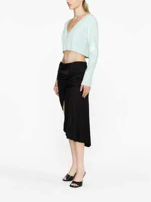 N°21 Low-rise Pleated Asymmetric Skirt
