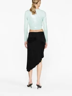 N°21 Low-rise Pleated Asymmetric Skirt