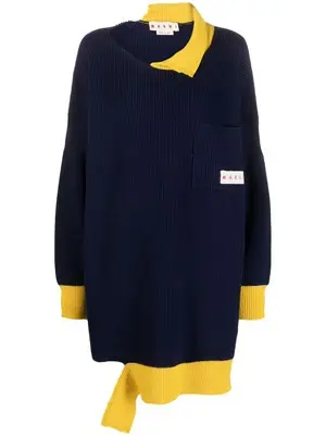 Marni Asymmetric Ribbed Jumper