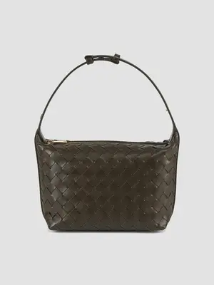 Bottega Veneta Bottega Veneta Mini Wallace Leather Top-Handle Bag Kaki