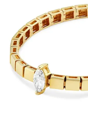 Saks Fifth Avenue Collection 14k & 0.328 Tcw Diamond Tile Bracelet