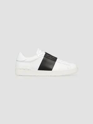 Valentino Garavani Calfskin Open Sneakers - White Black