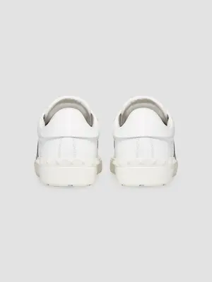 Valentino Garavani Calfskin Open Sneakers - White Black
