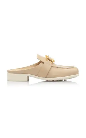 Bottega Veneta Monsieur Leather Loafer Mules - Tan