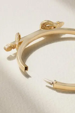 ANANYA Chakra Icon 18-karat Diamond, And Quartz Bangle - Gold