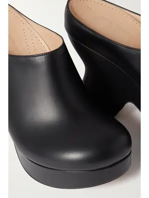Loewe Terra Leather Platform Mules