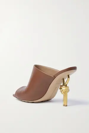 Bottega Veneta Knot Leather Mules - Brown