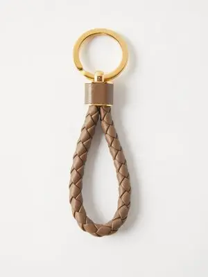 Bottega Veneta Intrecciato-leather Key Ring - Brown