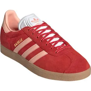 Adidas Gazelle Lace-up Sneakers - Scarlet/ Pink/ Gold Met.