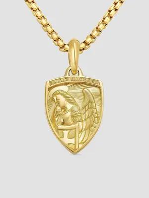 David Yurman St. Michael 18k Amulet - Gold