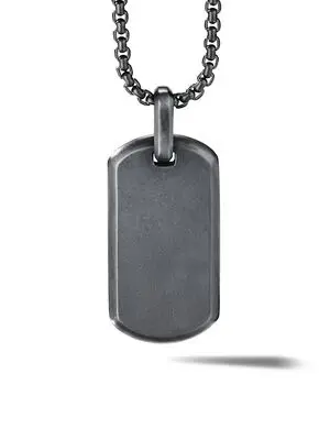 David Yurman The Streamline Collection Titanium Tag Enhancer Pendant - Black