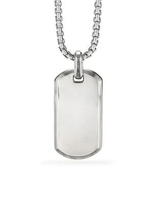 David Yurman The Streamline Collection Sterling Tag Pendant - Silver