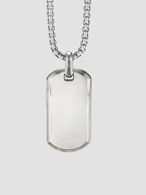 David Yurman The Streamline Collection Sterling Tag Pendant - Silver