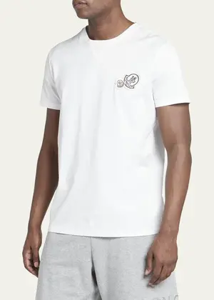 Moncler Double Logo Cotton Jersey T-shirt
