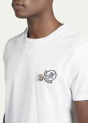 Moncler Double Logo Cotton Jersey T-shirt
