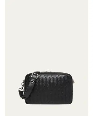 Bottega Veneta Intrecciato Crossbody Bag - Black