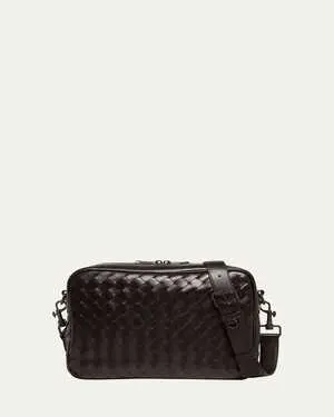 Bottega Veneta Intrecciato Medium Crossbody Bag Fondant-silver