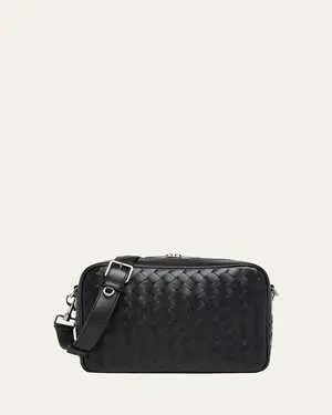 Bottega Veneta Intrecciato Medium Crossbody Bag Nero-nero