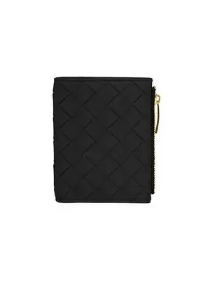 Bottega Veneta Intrecciato Leather Bifold Wallet Black