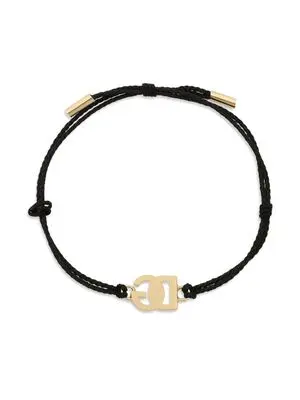 Dolce & Gabbana Logo Charm Cord Bracelet - Gold