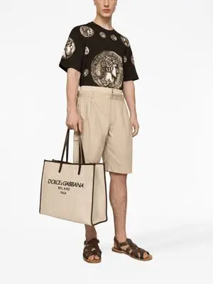 Dolce & Gabbana Milano Logo-embroidered Tote Bag