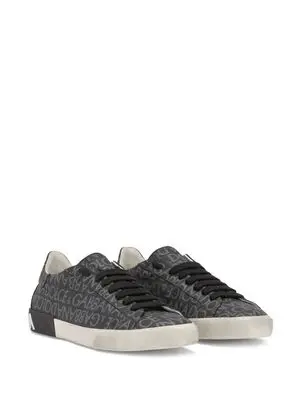 Dolce & Gabbana Portofino Logo-print Sneakers - Grey