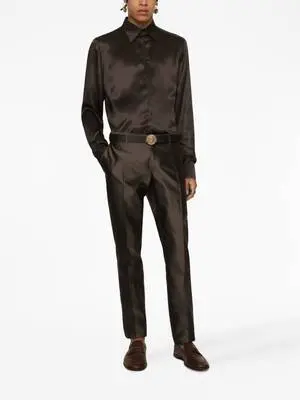Dolce & Gabbana Point-collar Silk Shirt