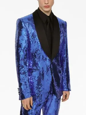 Dolce & Gabbana Sequin-embellished Suit - Blue