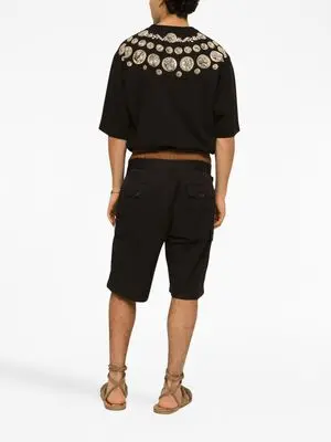 Dolce & Gabbana Logo-plaque Cargo Shorts - Black