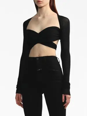 Philosophy Di Lorenzo Serafini Bow-fastening Cropped Top