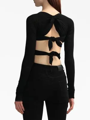 Philosophy Di Lorenzo Serafini Bow-fastening Cropped Top