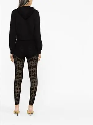 Elisabetta Franchi Logo-jacquard Zip-up Hoodie
