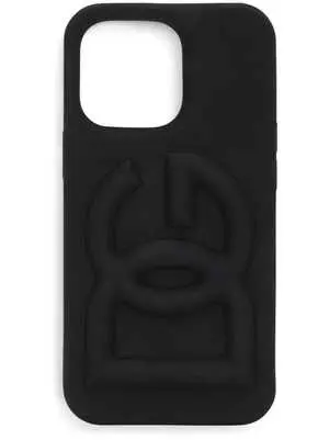 Dolce & Gabbana Logo-embossed Iphone 14 Pro Case - Black