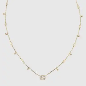 Gucci Interlocking Diamond 18k Necklace Yellow Gold