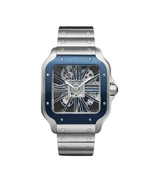 CARTIER - Cartier Santos De Cartier Limited Edition Hand-Wound Skeleton 39.8mm Interchangeable Watch