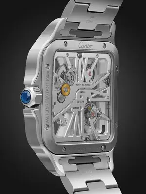 CARTIER - Cartier Santos De Cartier Limited Edition Hand-Wound Skeleton 39.8mm Interchangeable Watch