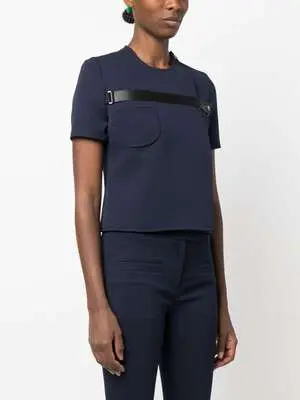 COURREGES Strap-detail T-shirt