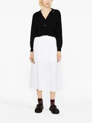 Marni Distressed Cropped Cardigan - Black