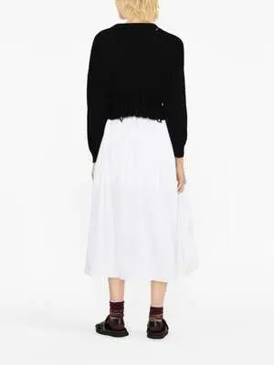 Marni Distressed Cropped Cardigan - Black