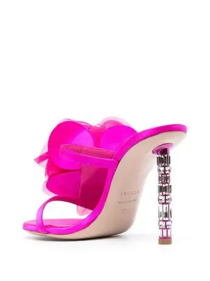 LE SILLA Rose-appliqué Sandals