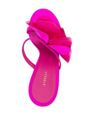 LE SILLA Rose-appliqué Sandals