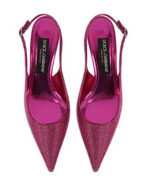 Dolce & Gabbana 60mm Rhinestone-embellished Slingback Pumps