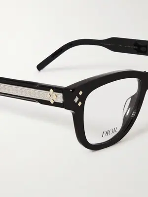 Dior Cd Diamondo S1l Round-frame Acetate Optical Glasses