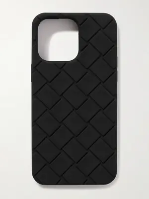 Bottega Veneta Intrecciato Rubber Iphone 13 Pro Max Case - Black