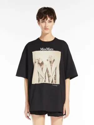 Max Mara Cotton T-shirt With Wegman Print