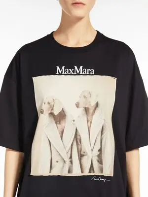 Max Mara Cotton T-shirt With Wegman Print