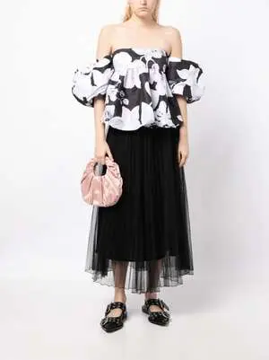 KIKA VARGAS Ally Orchid-print Blouse