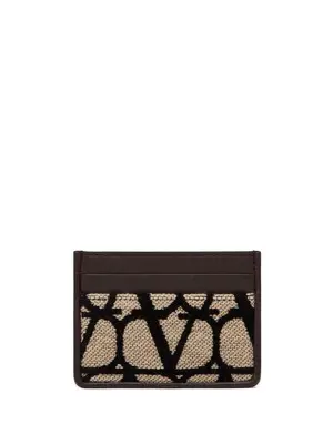 Valentino Garavani Toile Iconographe Cardholder - Neutrals