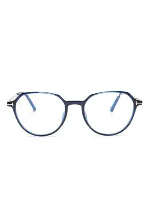 TOM FORD Round Frame Glasses - Blue