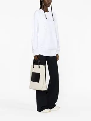 Stella McCartney Rhinestone-embellished Logo Sweatshirt - White